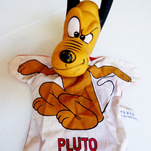 Walt Disney | Toys | Vtg 96s Walt Disney Productions Pluto Dog Hand ...